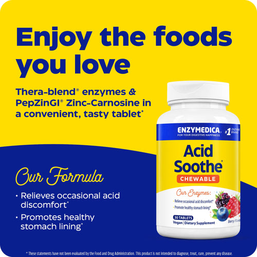 Enzymedica® | Acid Soothe™ | Chewable Heartburn Relief