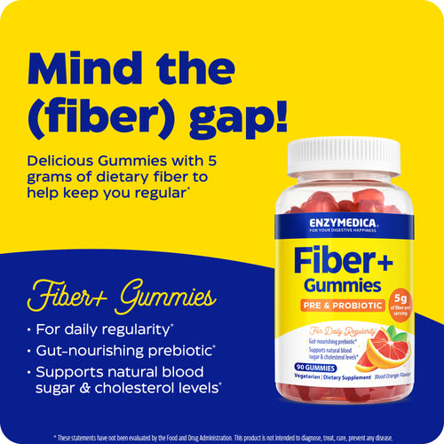 Enzymedica® | Fiber+ Gummies: Beat Bloat, Support Regularity*